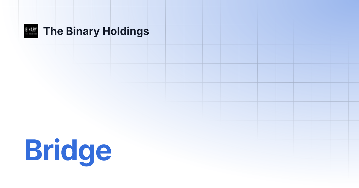 Bridge | The Binary Holdings